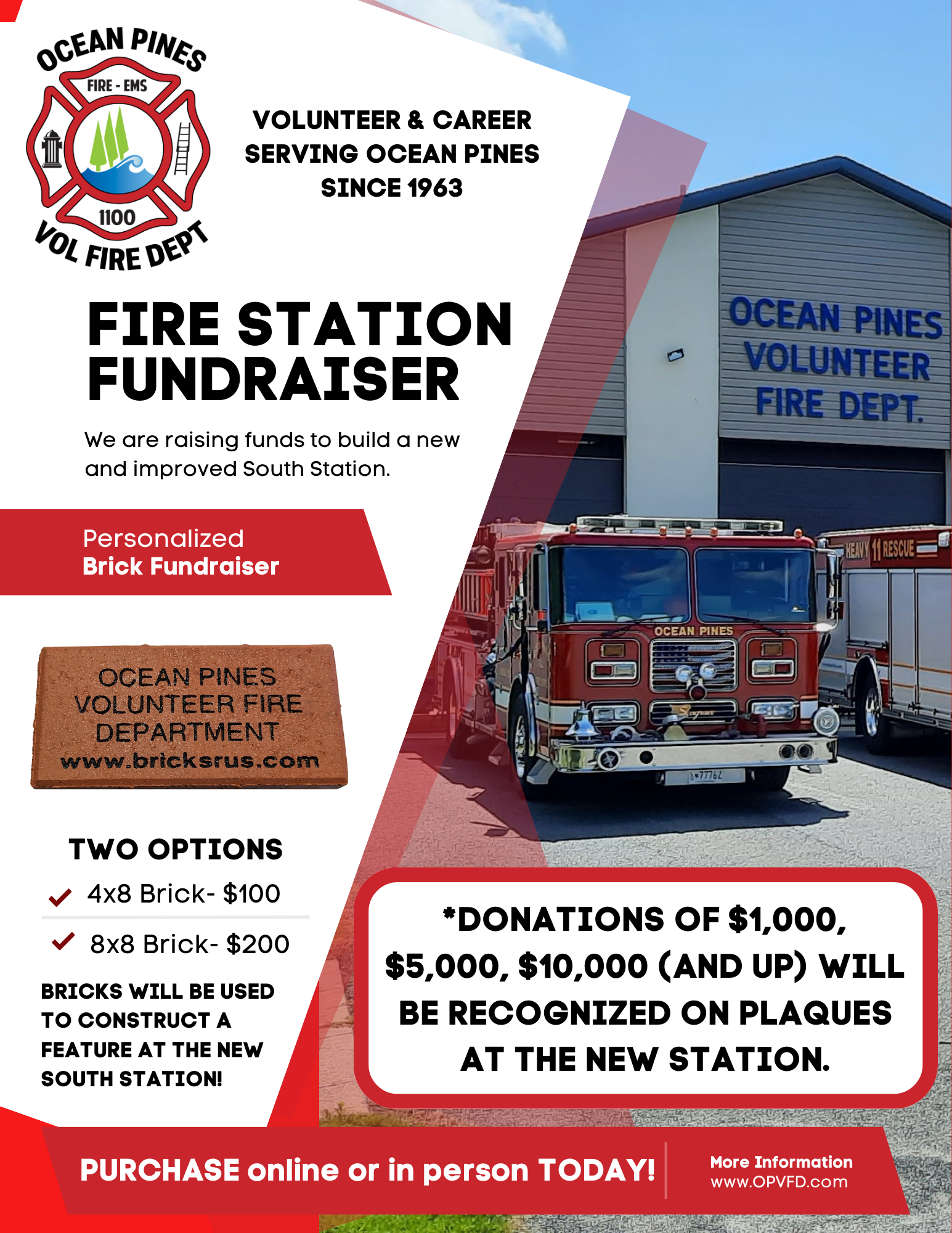 Brick Fundraiser - Ocean Pines Volunteer Fire Department