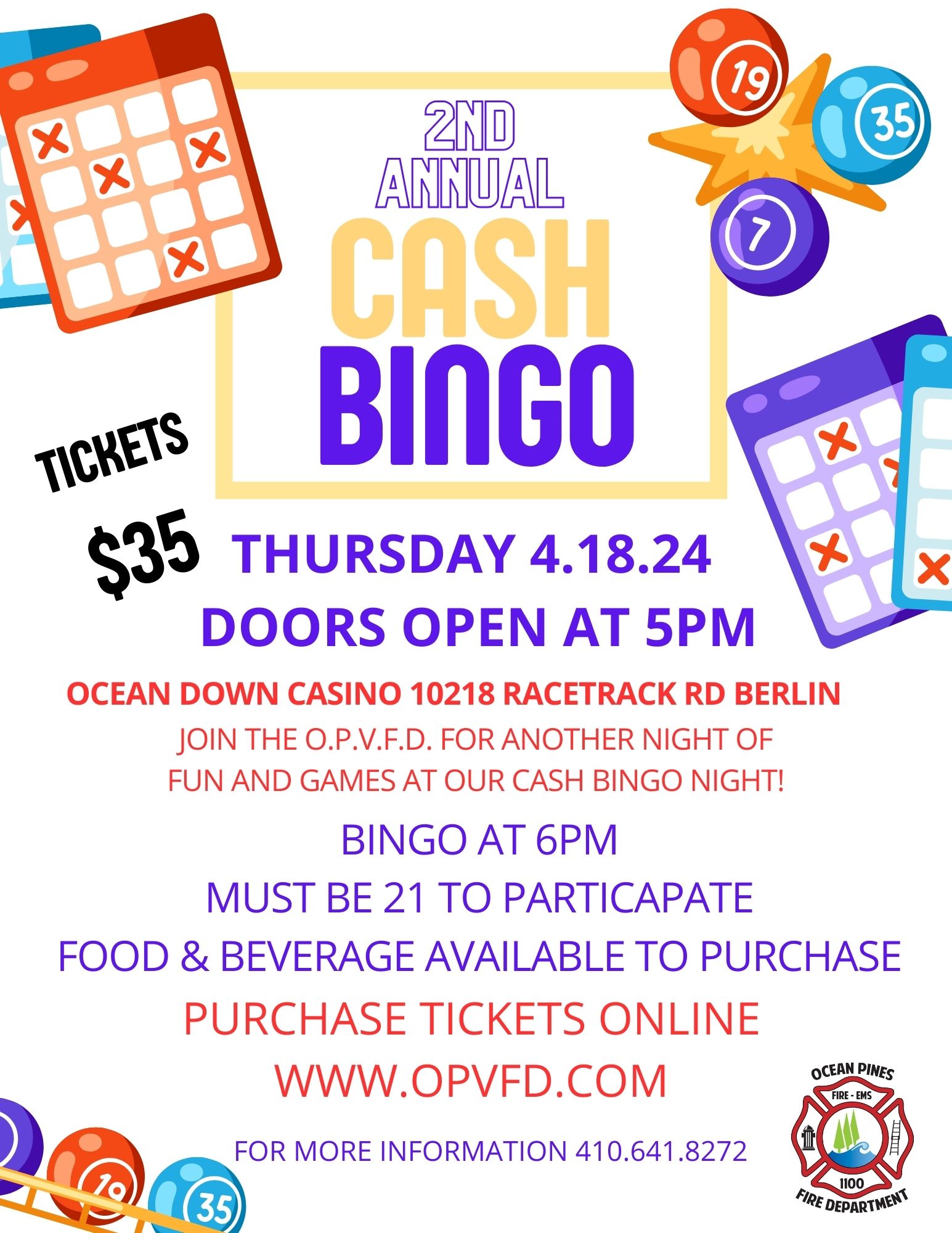 Cash Bingo - Ocean Pines Volunteer Fire Department