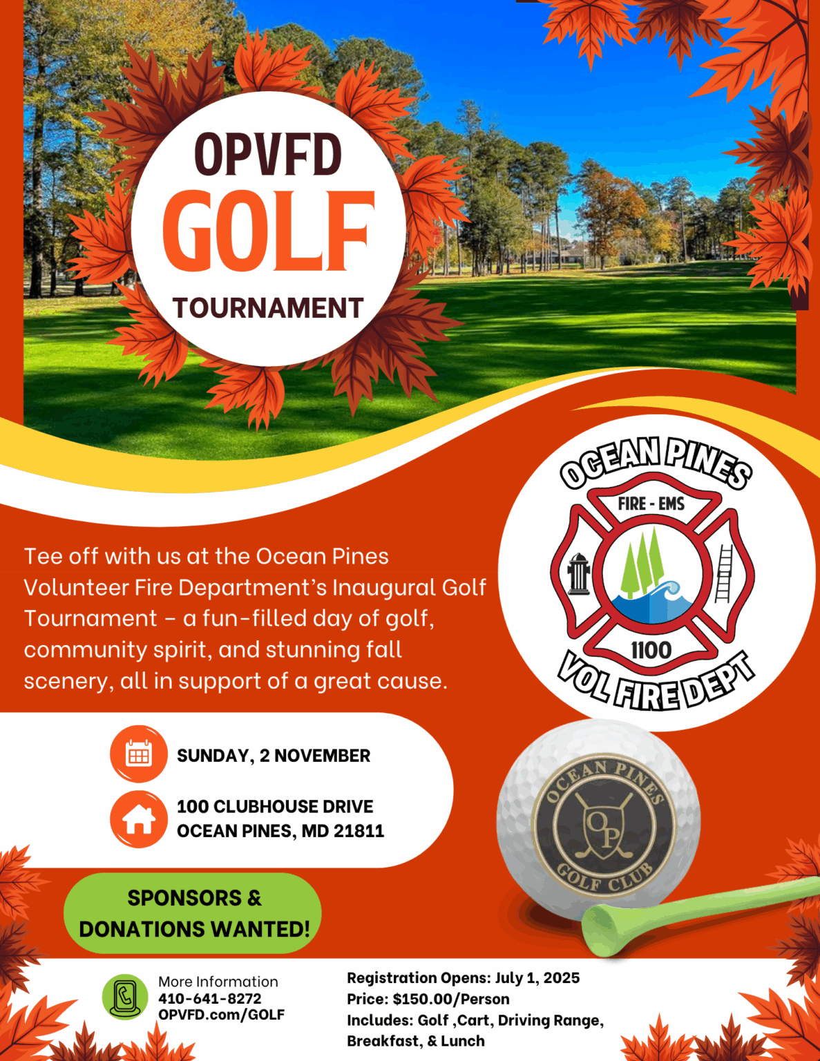 Golf Tournament - Ocean Pines Volunteer Fire Department